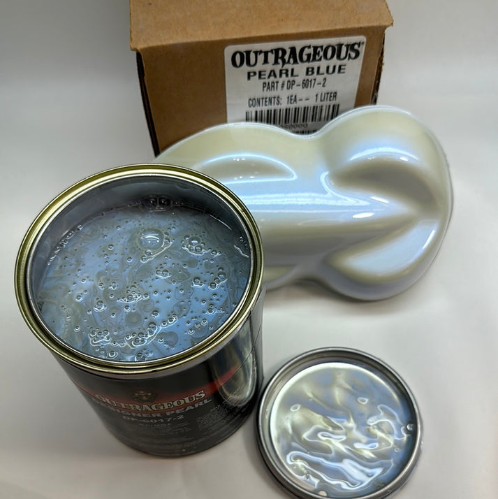 Outrageous PEARL BLUE GHOST PEARL, light blue Tri-coat three stage bas ...