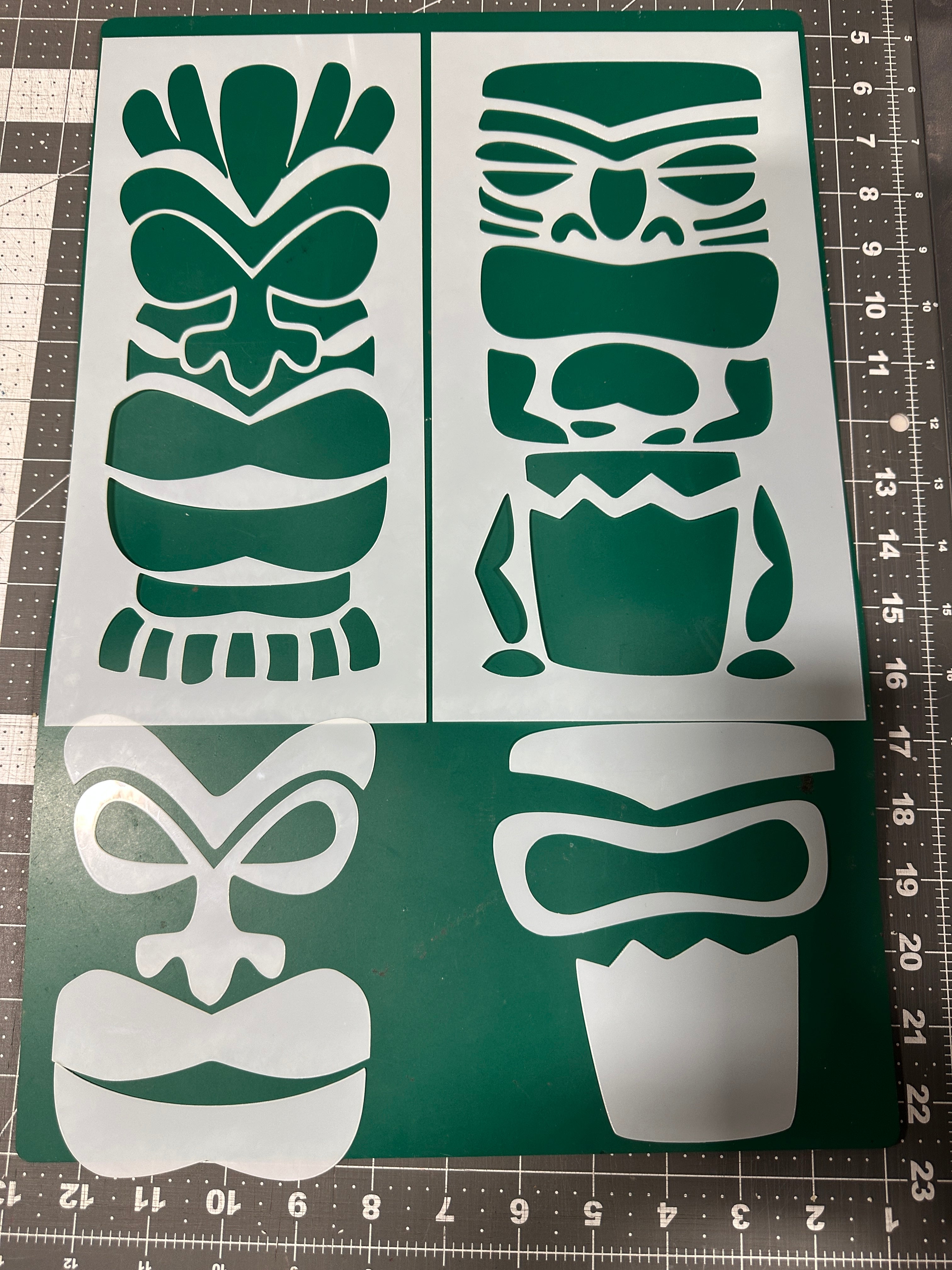 2Pc Tiki Heads Drummer airbrush Paint STENCIL Reusable – American Dream ...